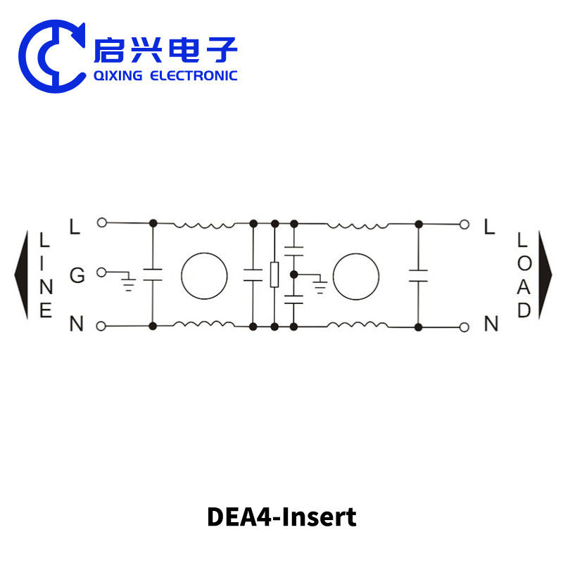 DEA4 Insert Single Phase EMI Filter 1500VDC Line/Line