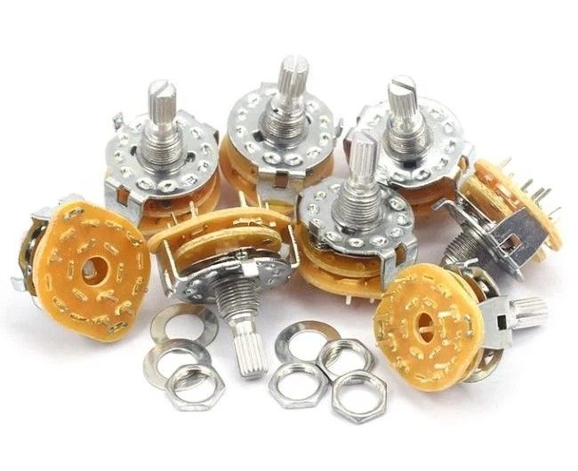 4 Pole 5 Position Rotary Switch Rs25 1 12 Shaft 500v 50 60hz 1minute