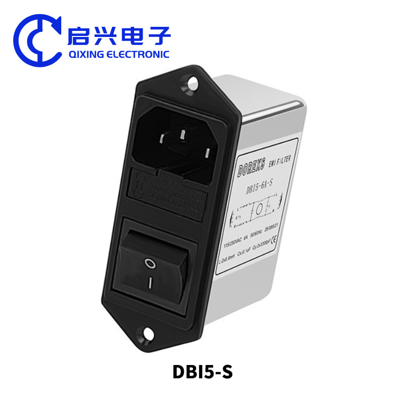 DBI5-S EMI Power Line Noise Filters With Fuse IEC Socket Type