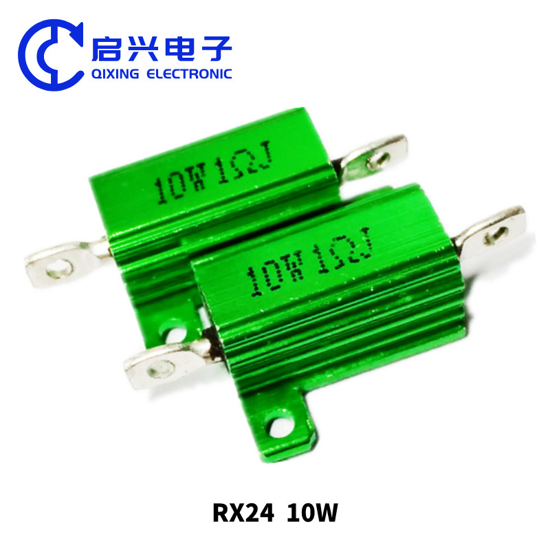RX24 Green Aluminum Case Wirewound Resistor LED Decoding Power Resistor 10w