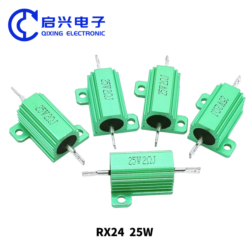 High Power Wirewound Resistor 50w Green Metal Aluminum Case Resistor