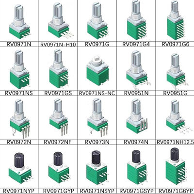 RK097NS Single F Shaft Rotary Potentiometer Switch B10K B20K B50K B100K