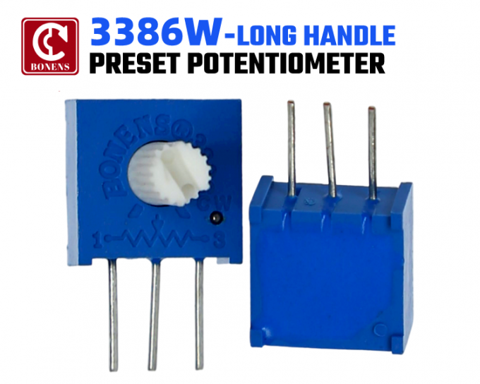 3386 Series Single Turn Potentiometer 10k Ohms Withstand Voltage 500V