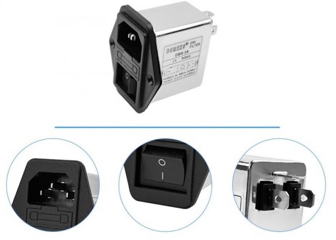 DBI6 EMI Filter AC Power Line Noise Filter 6A With IEC Socket