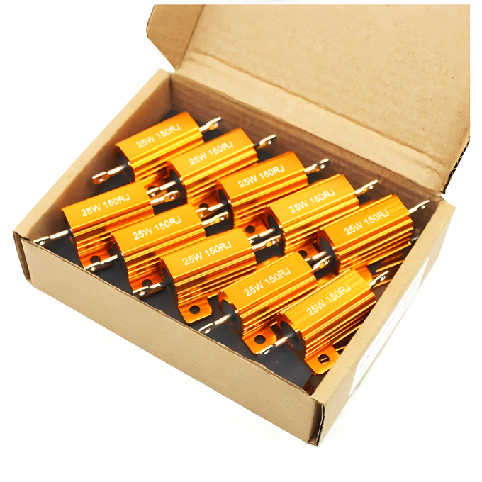 Gold Aluminum Shell Wire Wound Resistor 50W 5% Turn Signal Resistor