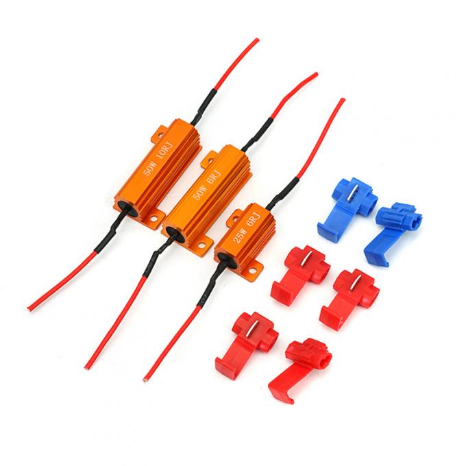 Gold Aluminum Shell Wire Wound Resistor 50W 5% Turn Signal Resistor