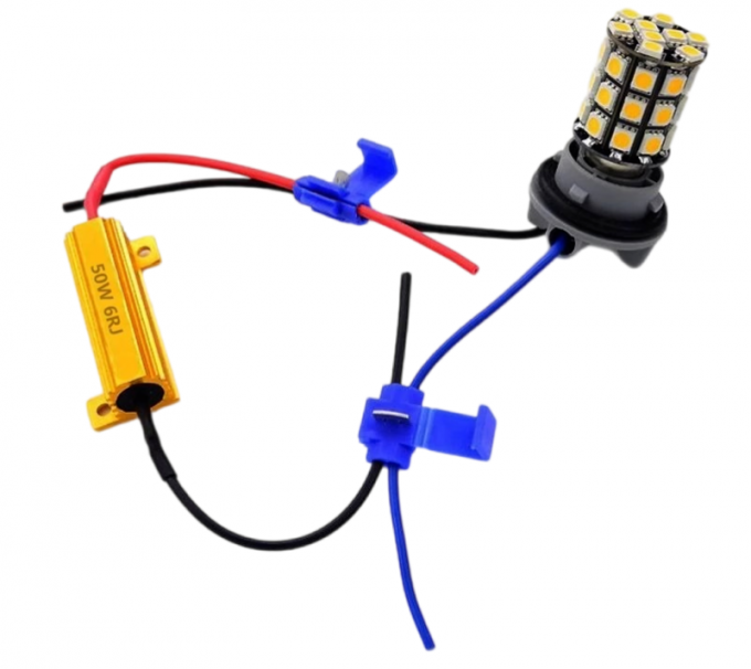 Gold Aluminum Shell Wire Wound Resistor 50W 5% Turn Signal Resistor