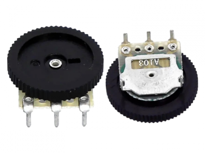 1K Ohm Dial Wheel Potentiometer For Audio Stereo Volume Switch Control ...